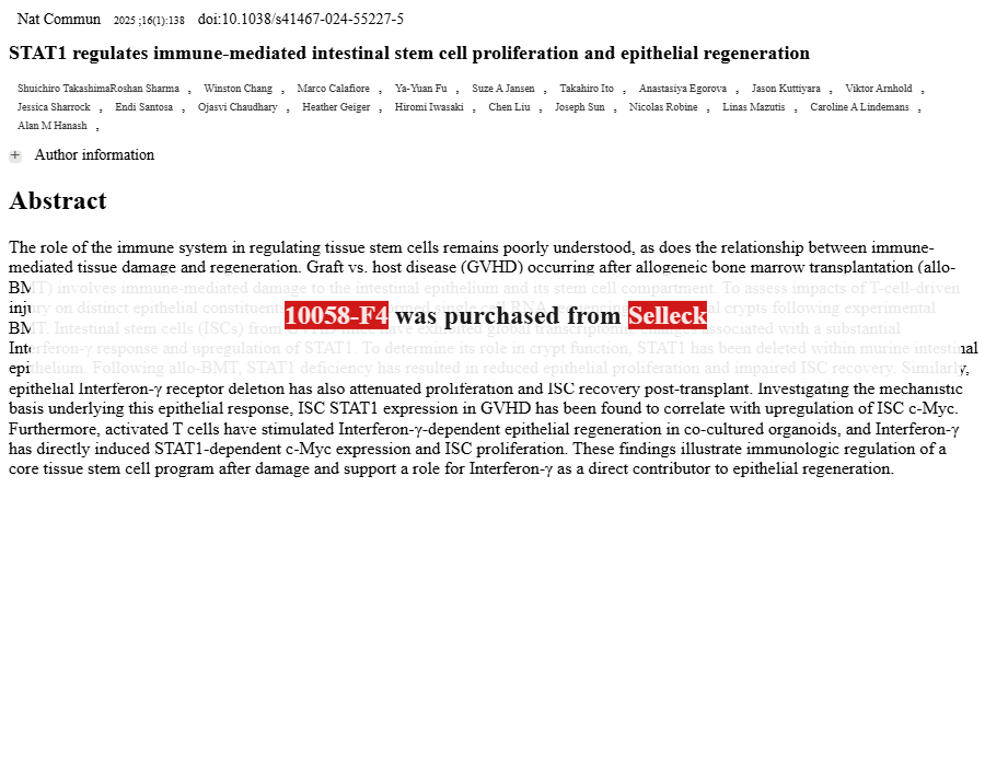 Myc antagonist | Myc inhibitor | Myc agonist | Myc activator
