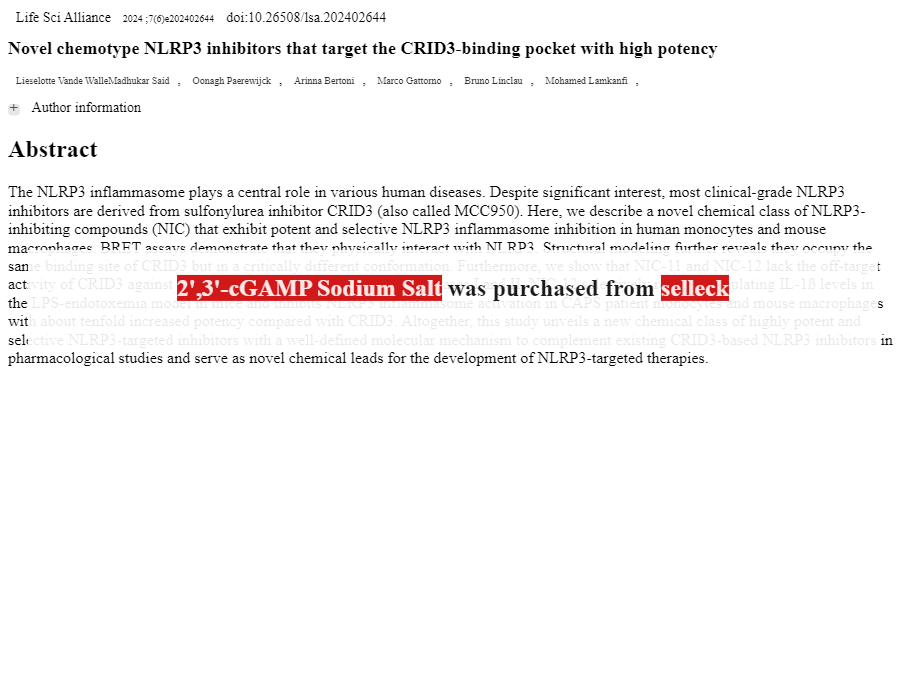 STING antagonist | STING inhibitor | STING agonist