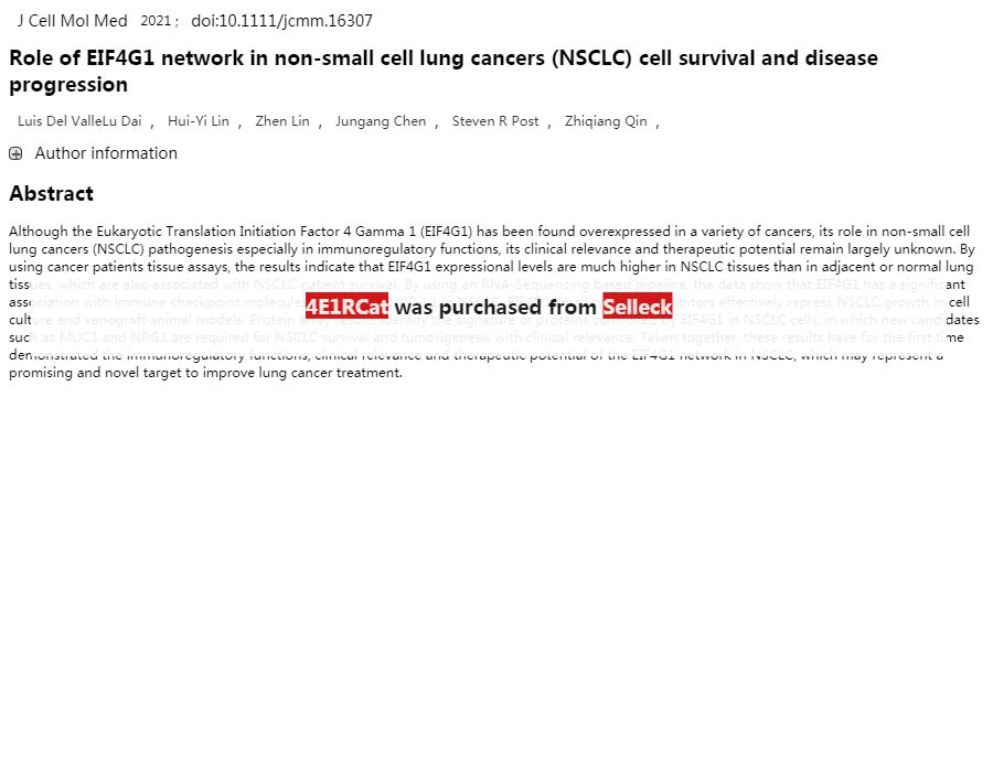 eIF antagonist | eIF inhibitor | eIF agonist | eIF activator