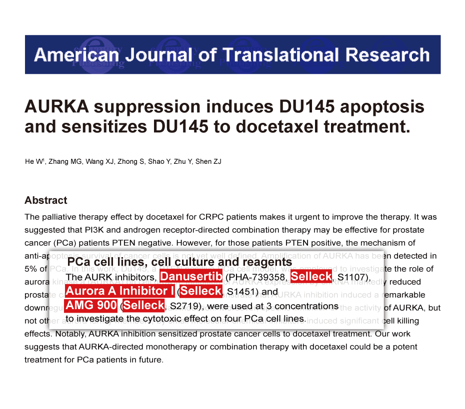 AMG-900 | Aurora Kinase inhibitor | Read Reviews & Product Use Citations