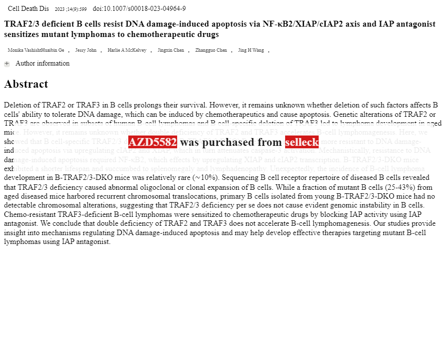IAP | inhibitor of apoptosis protein