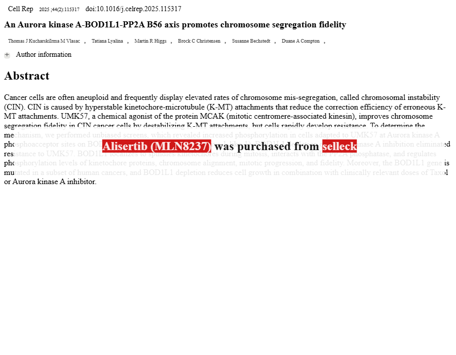 Aurora Kinase Inhibition | Aurora Kinase Inhibitor Review