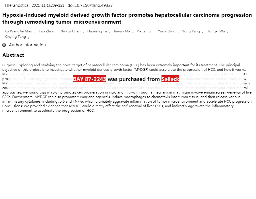 HIF Inhibition | HIF Inhibitor Review