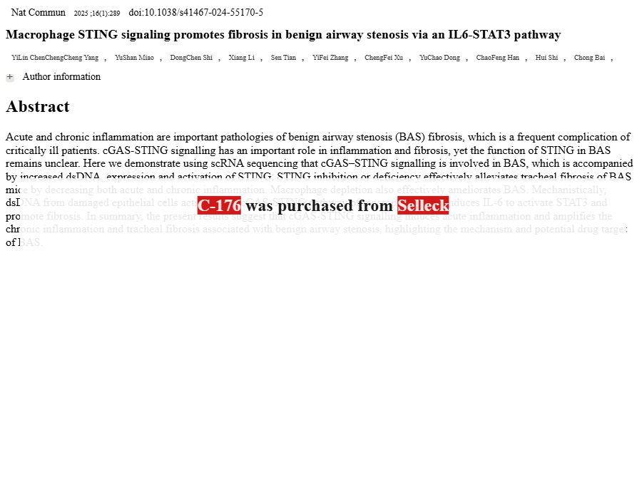 STING antagonist | STING inhibitor | STING agonist