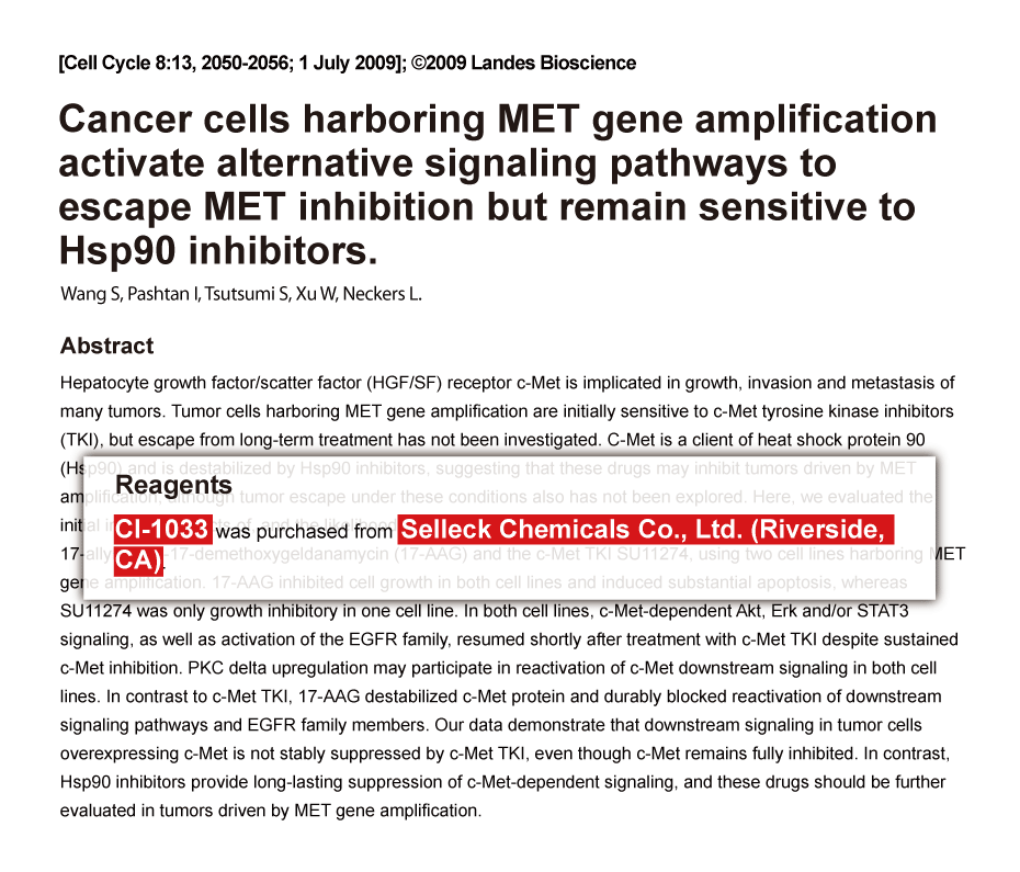 Canertinib (CI-1033) | ≥99%(HPLC) | Selleck | EGFR inhibitor