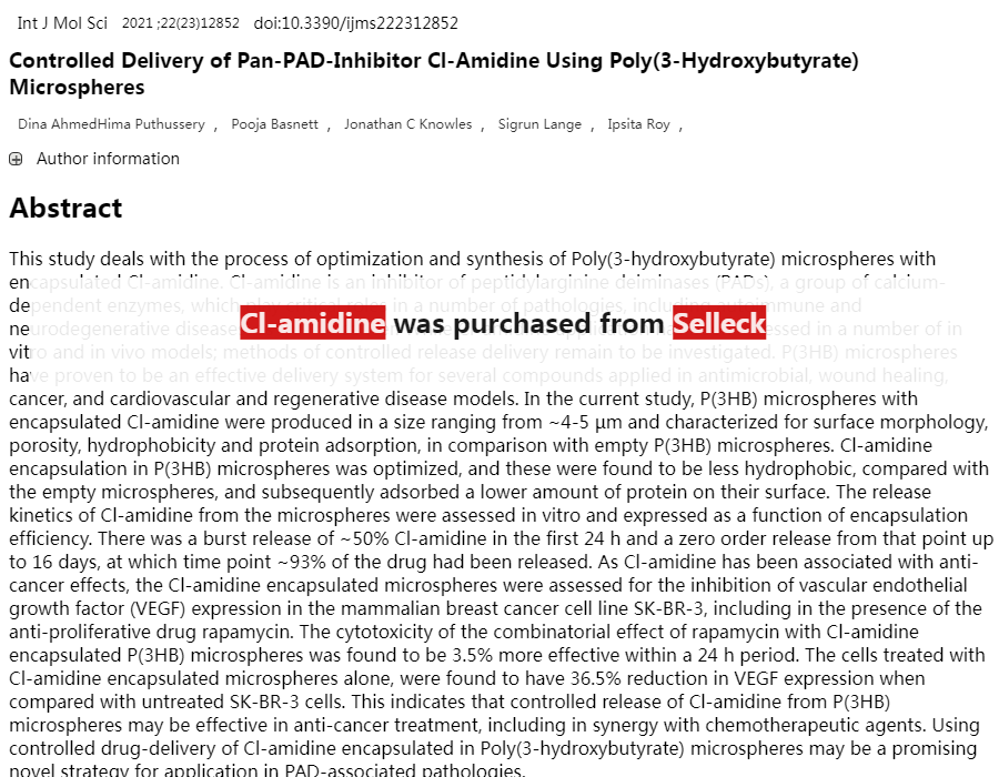 PAD antagonist | PAD inhibitor | PAD agonist | PAD activator
