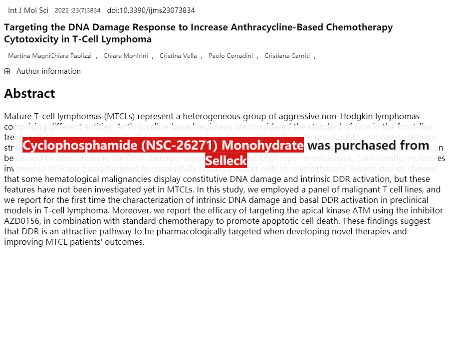 DNA alkylator | DNA alkylator Review| DNA alkylator Inhibition