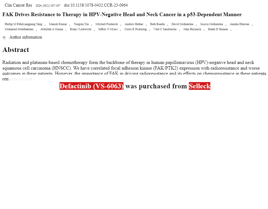 FAK Inhibition | FAK Inhibitor Review