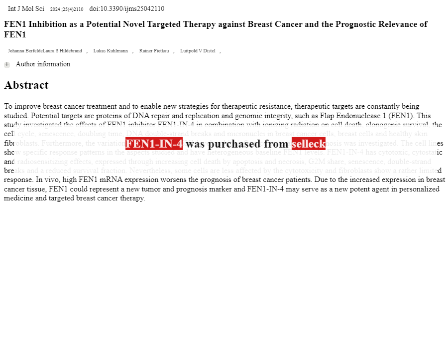 FENs antagonist | FENs inhibitor | FENs agonist | FENs activator