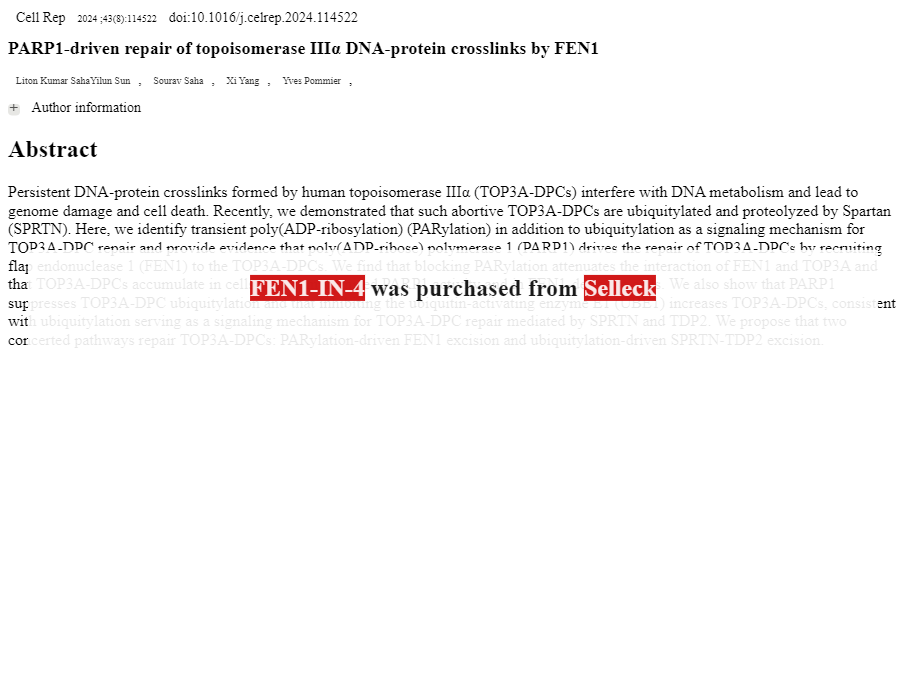 FENs antagonist | FENs inhibitor | FENs agonist | FENs activator