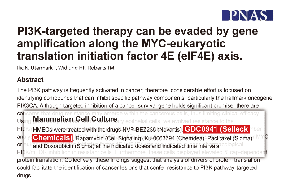 Pictilisib (GDC-0941) | PI3K inhibitor | Read Reviews & Product Use ...