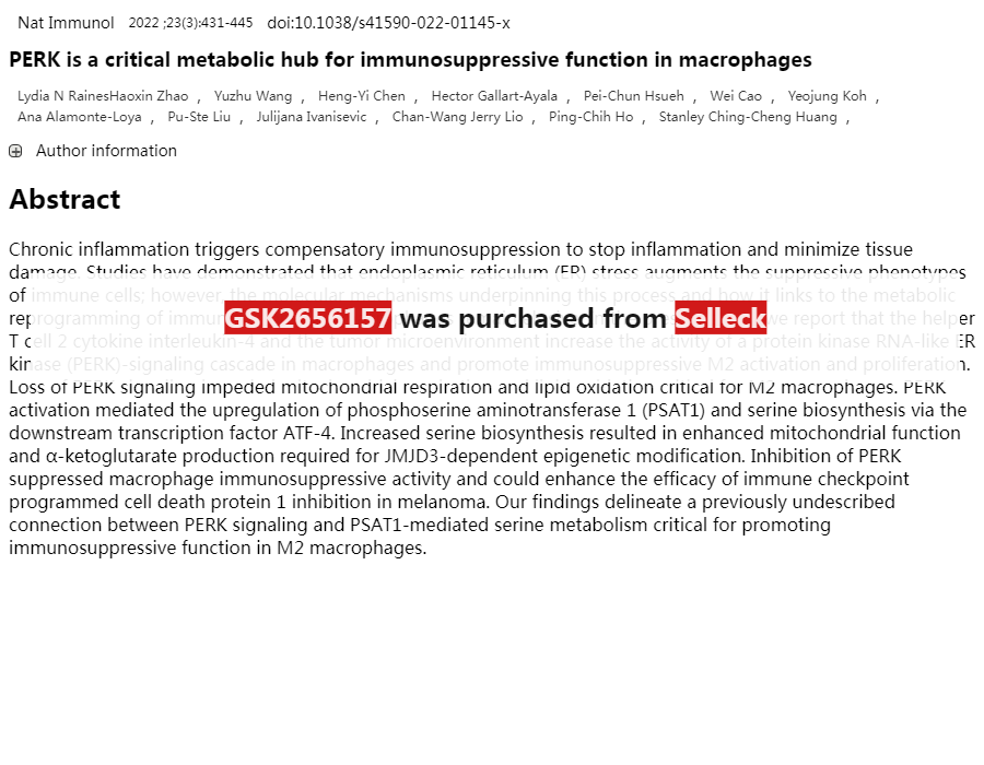 PERK Inhibition | PERK Inhibitor Review