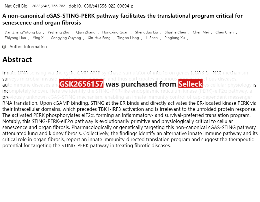 PERK Inhibition | PERK Inhibitor Review