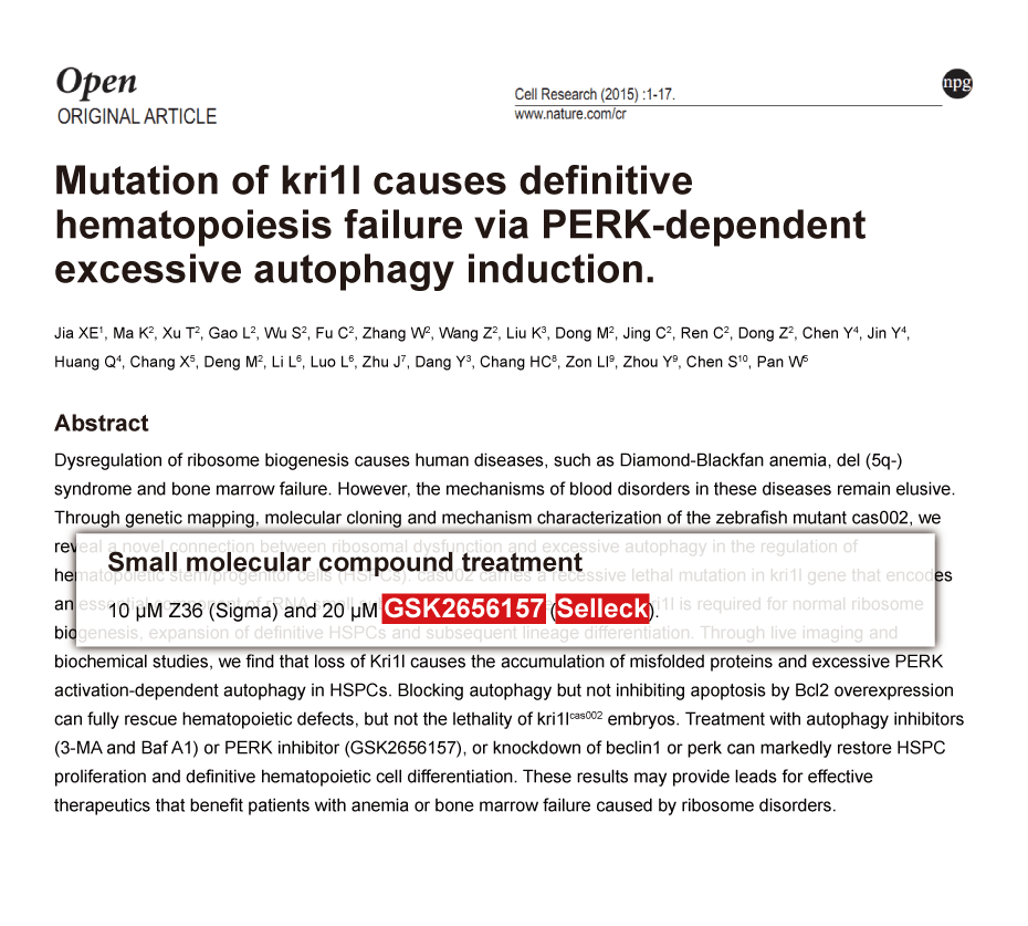 GSK2656157 | ≥99%(HPLC) | Selleck | PERK inhibitor QCFile