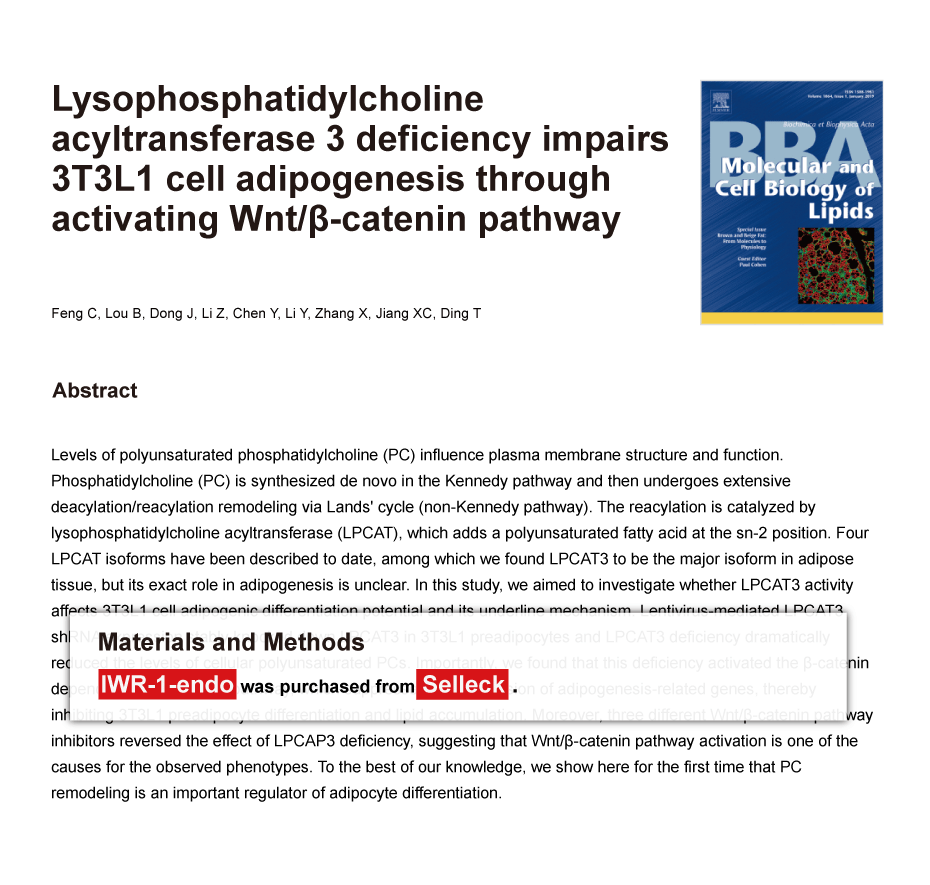 IWR-1-endo | Wnt/beta-catenin inhibitor | Read Reviews & Product Use ...