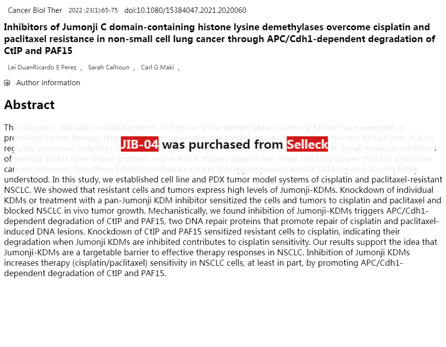 JMJD inhibitor | JMJD modulator | JMJD chemical | JMJD Inhibition