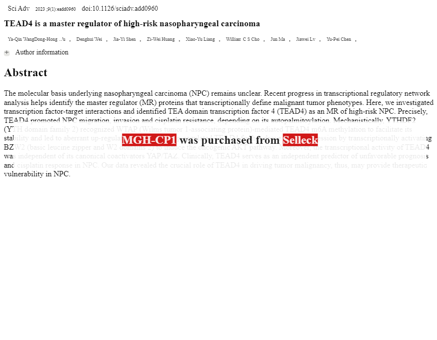TEAD antagonist | TEAD inhibitor | TEAD agonist | TEAD activator