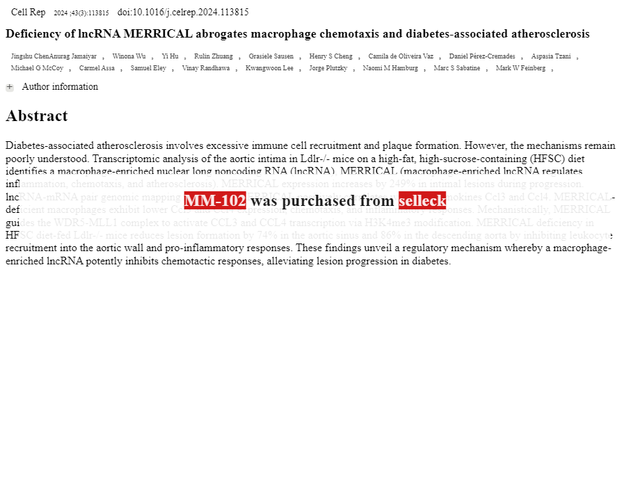 MLL inhibitor | MLL modulator | MLL regulation| MLL interaction | MLL ...
