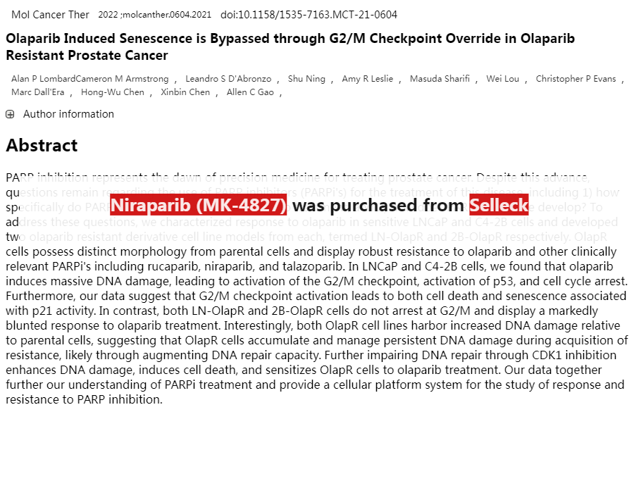 PARP Inhibition | PARP Inhibitor Review