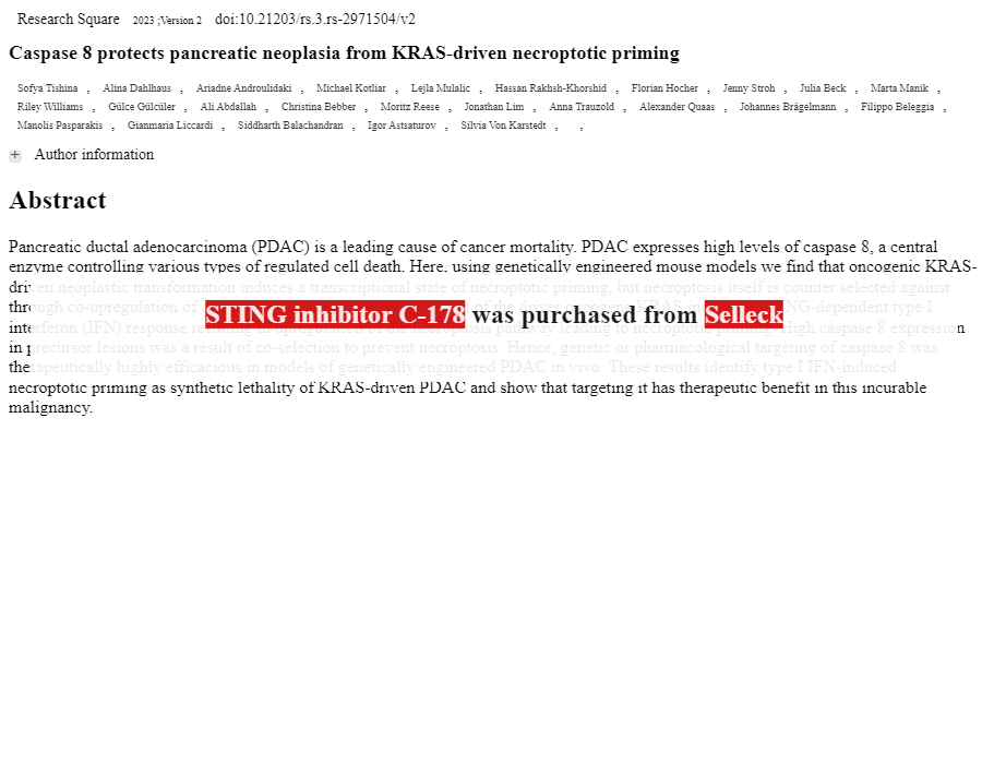 STING antagonist | STING inhibitor | STING agonist