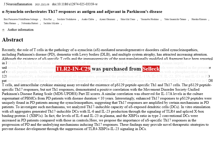 TLR Inhibition | TLR Inhibitors Review