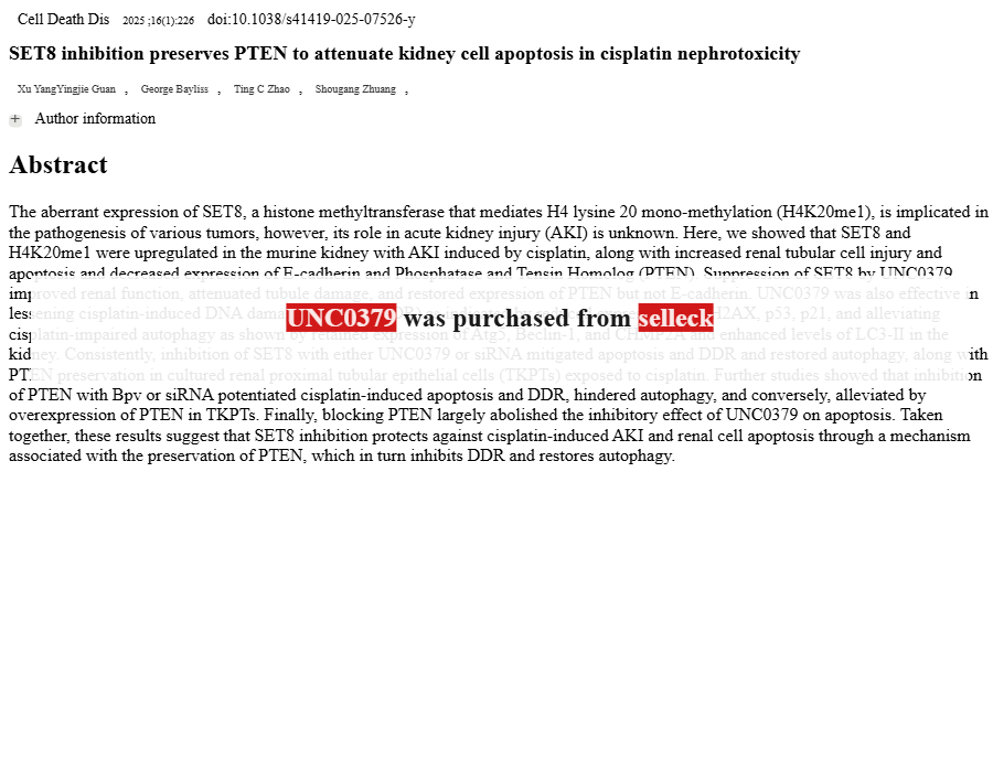 SETD inhibitor | SETD activator | SETD inhibition | selleckchem.com