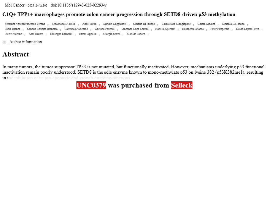 SETD inhibitor | SETD activator | SETD inhibition | selleckchem.com