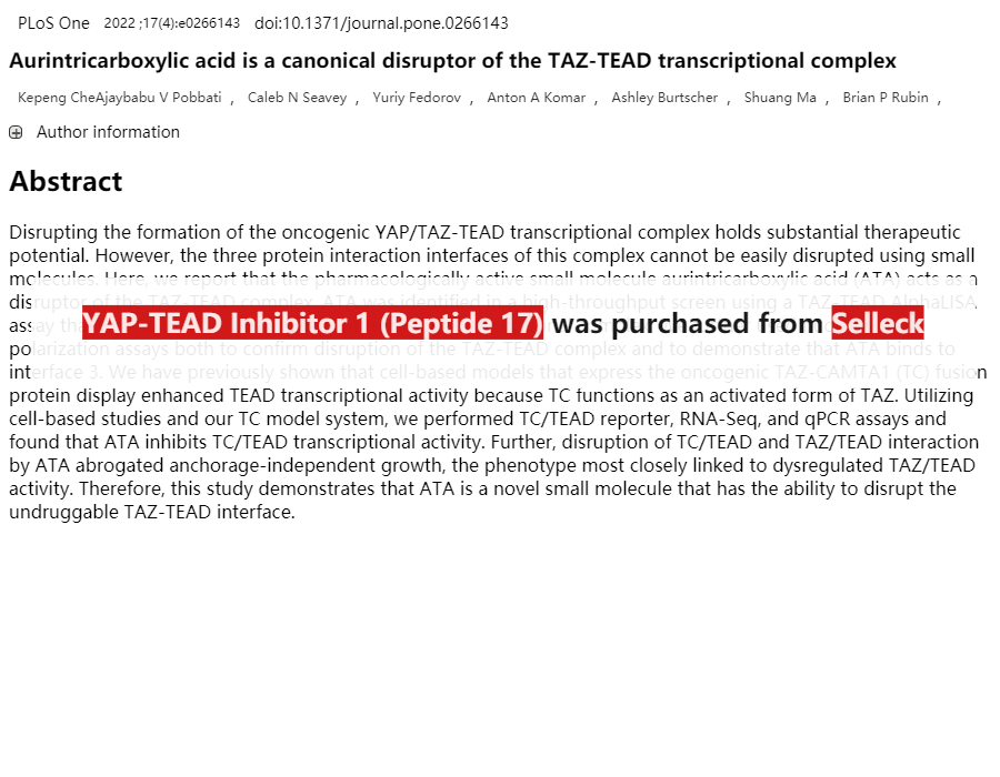 TEAD antagonist | TEAD inhibitor | TEAD agonist | TEAD activator