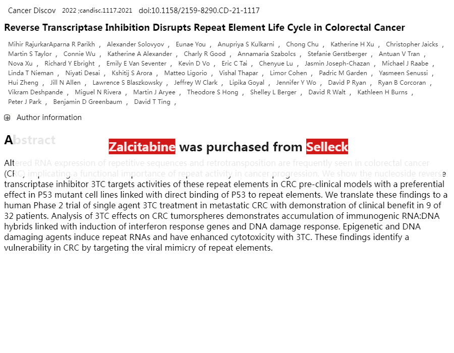 Reverse Transcriptase Inhibition | Reverse Transcriptase Inhibitor List