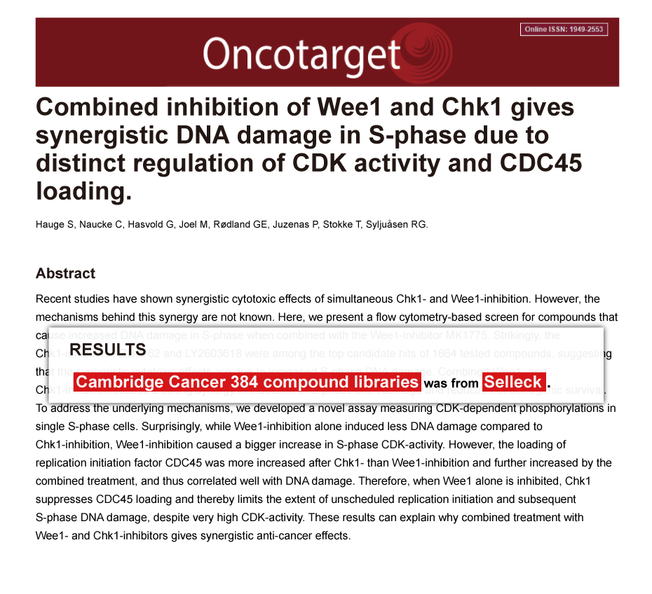 Compound Libraries for High Throughput/Content Screening | 96-Well