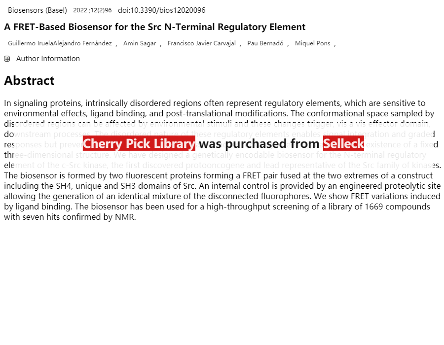 Compound Libraries for High Throughput/Content Screening | 96-Well