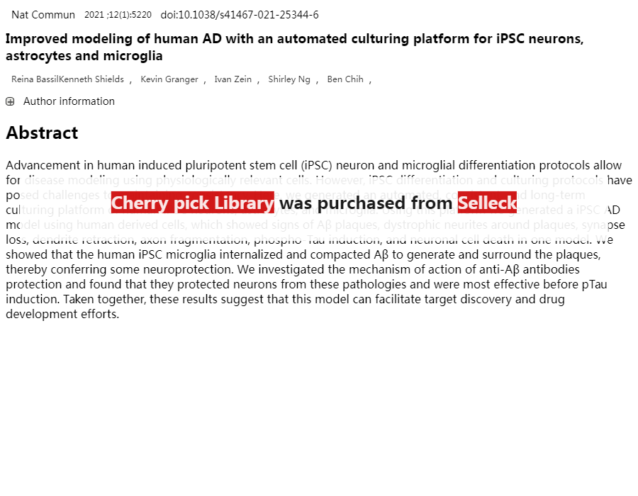 Compound Libraries for High Throughput/Content Screening | 96-Well